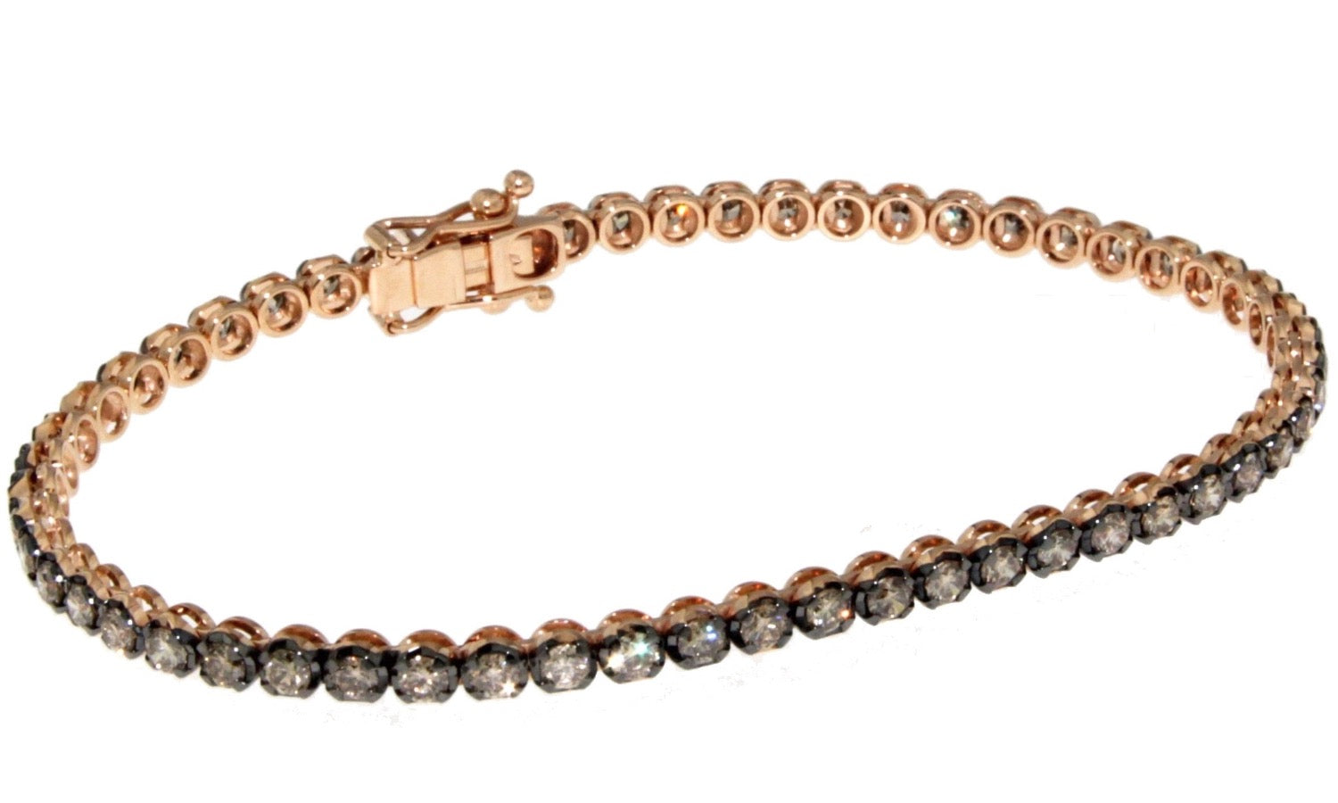 Bracciale tennis in oro rosa con diamanti brown – Giannini Gioielli